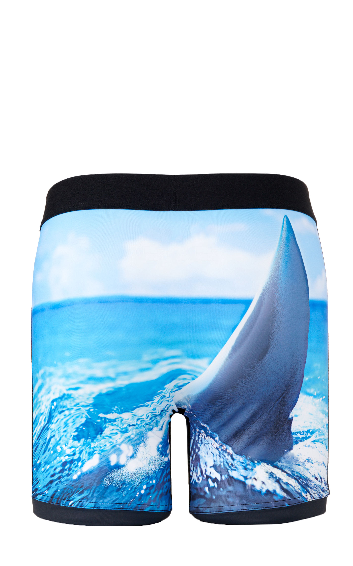 Cinch Men's Ocean Blue with Shark Print 6" Boxer Brief