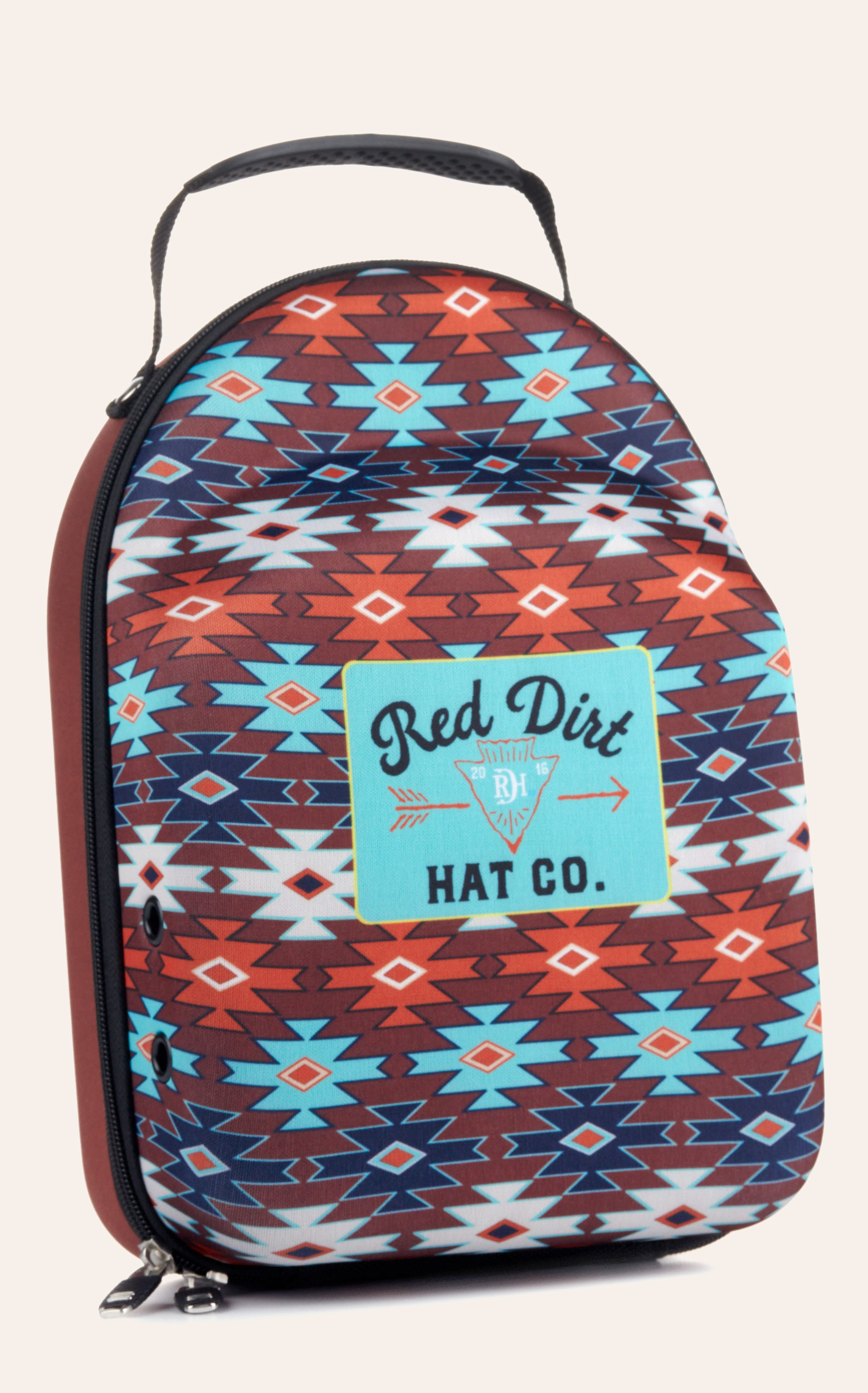 Red Dirt Hat Company Burgundy & Turquoise Aztec Print Cap Carrier ...