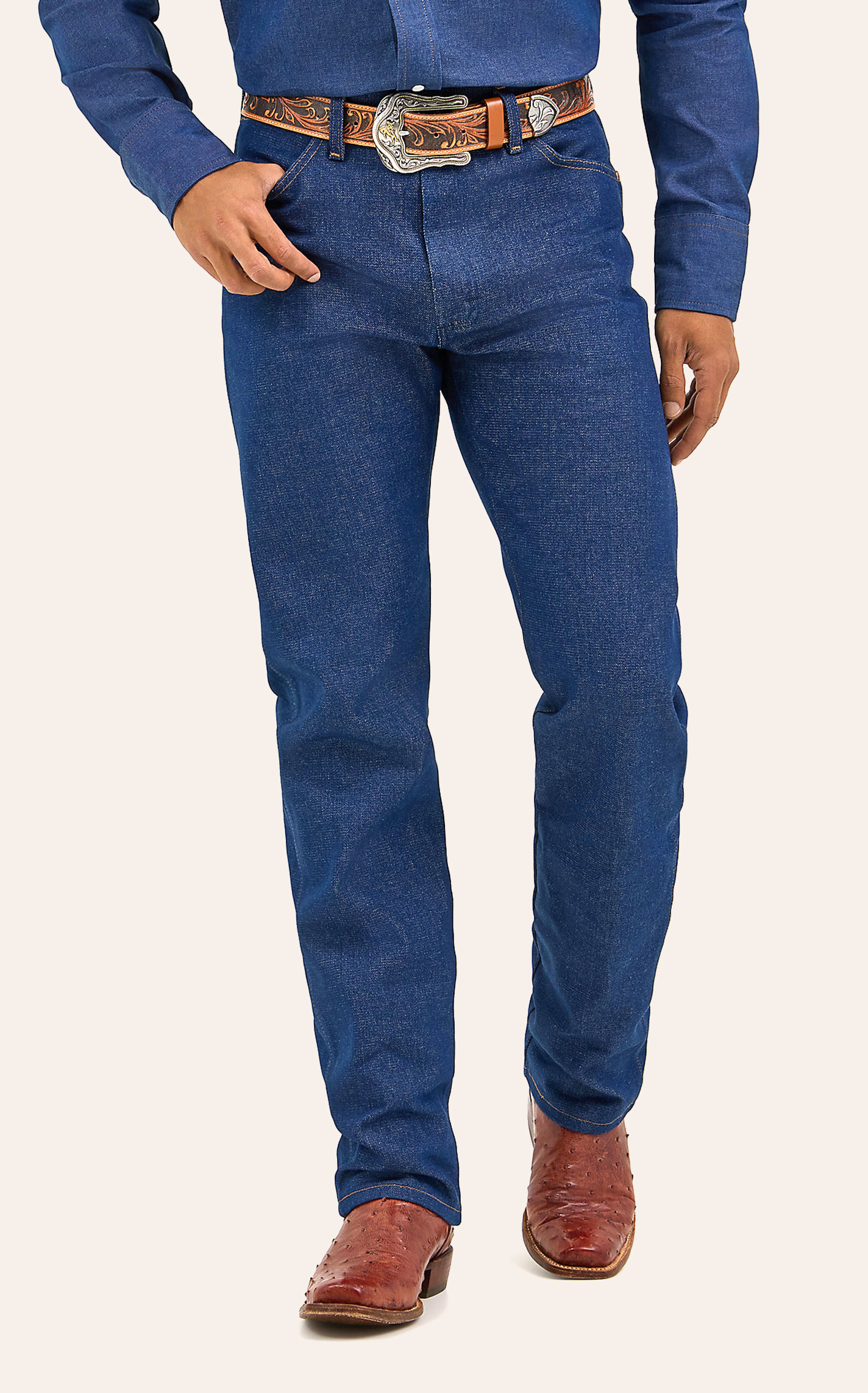 Wrangler Men's Rigid Indigo Cowboy Cut Original Fit Jeans - Big ...