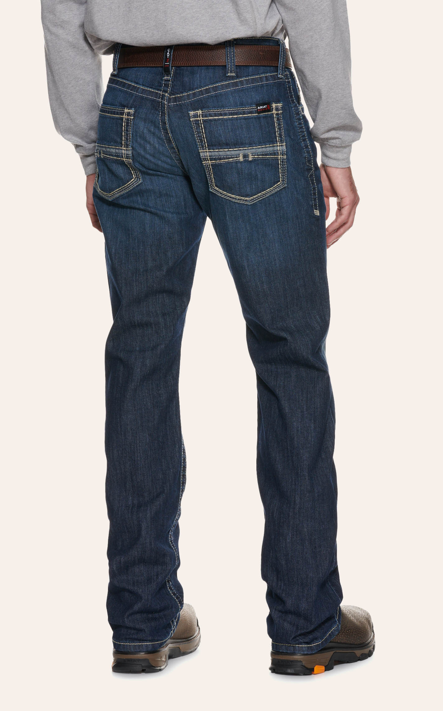 Ariat Men's M5 DuraLight Coltrane Dark Wash Straight Leg FR Work Jeans ...