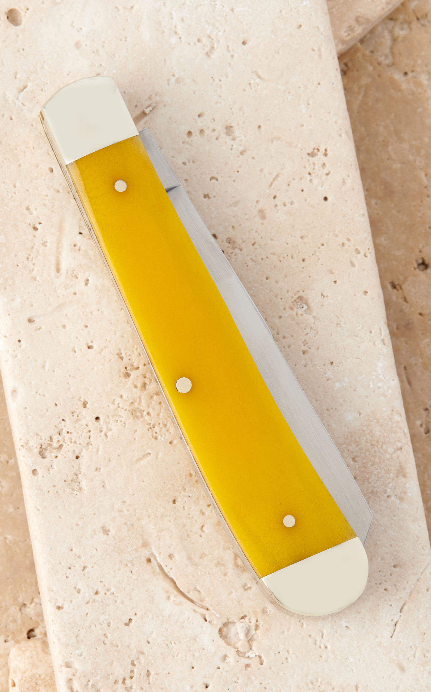 Tree Brand by Boker Traditional Series Smooth Orange-Lemonade Bone Handle Trapper Pocket Knife