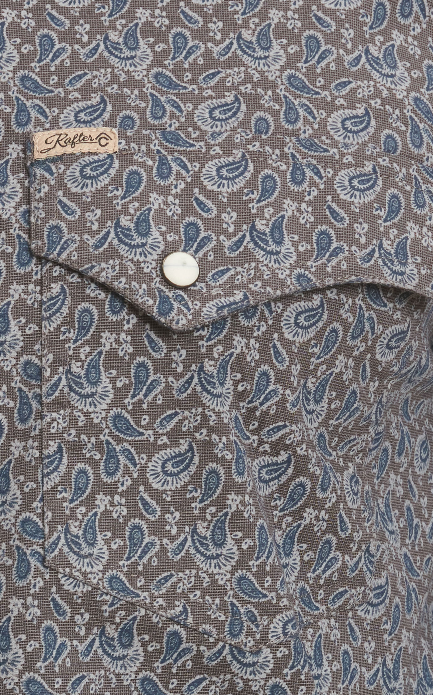 Rafter C Men's ProFlex45 Charcoal with Navy Paisley Print Stretch Long ...
