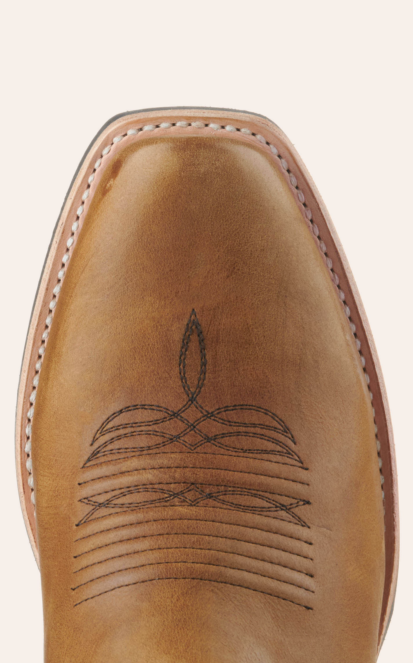 Ariat Men's Ringer Tan and Red Cedar TekStep Punchy Square Toe Cowboy Boots