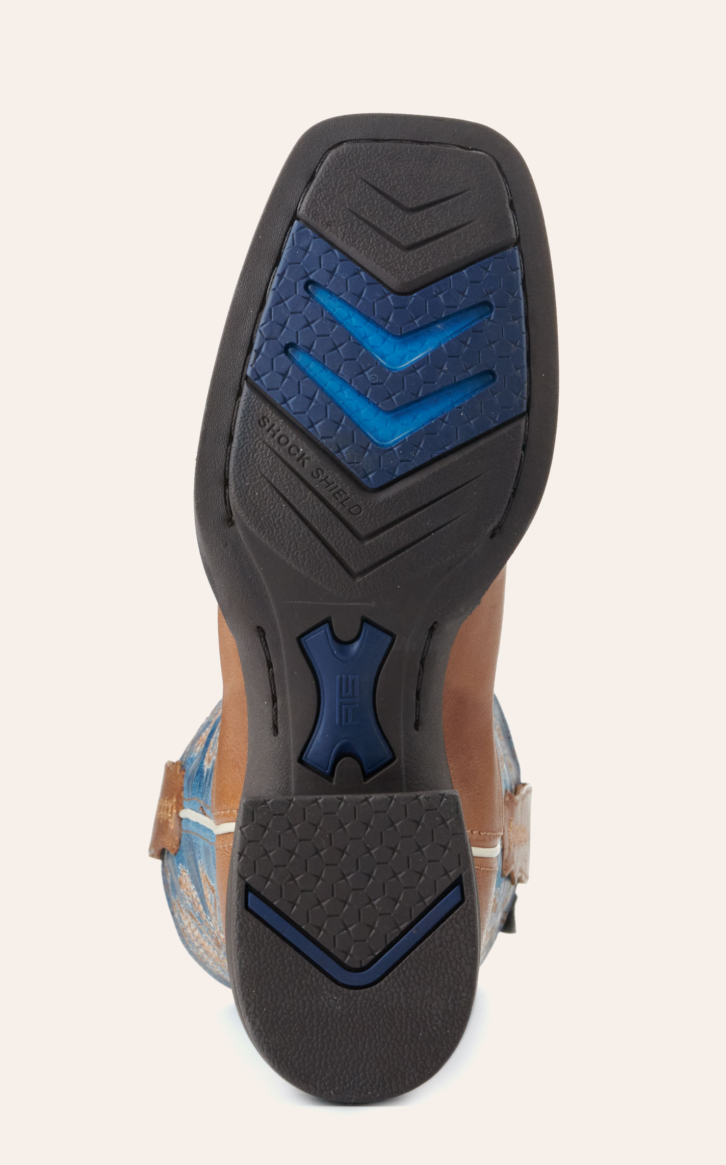 Ariat Women's Cattle Caite Peanut and Blue Stretchfit Wide Square Toe ...