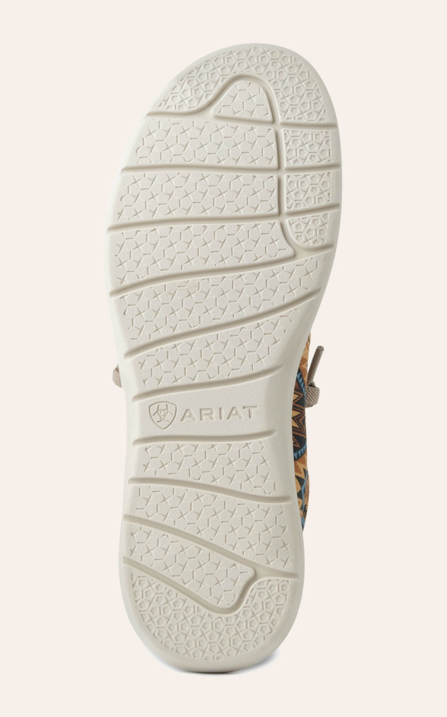 Ariat Men's Hilo Tan and Blue Aztec Print Moc Toe Lace Up Casual Shoe