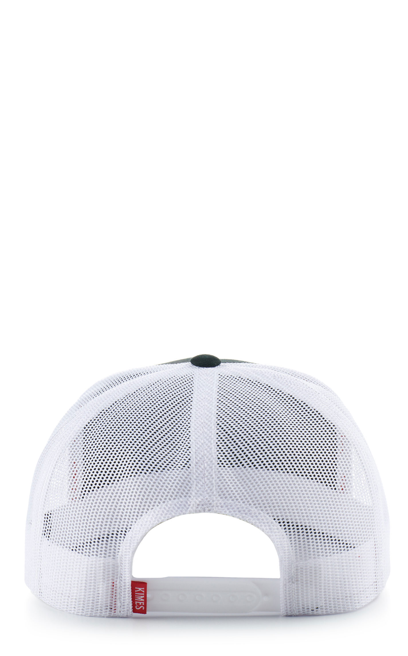 Kimes Ranch Men's Black & White with Black Leather Shield Patch Cap