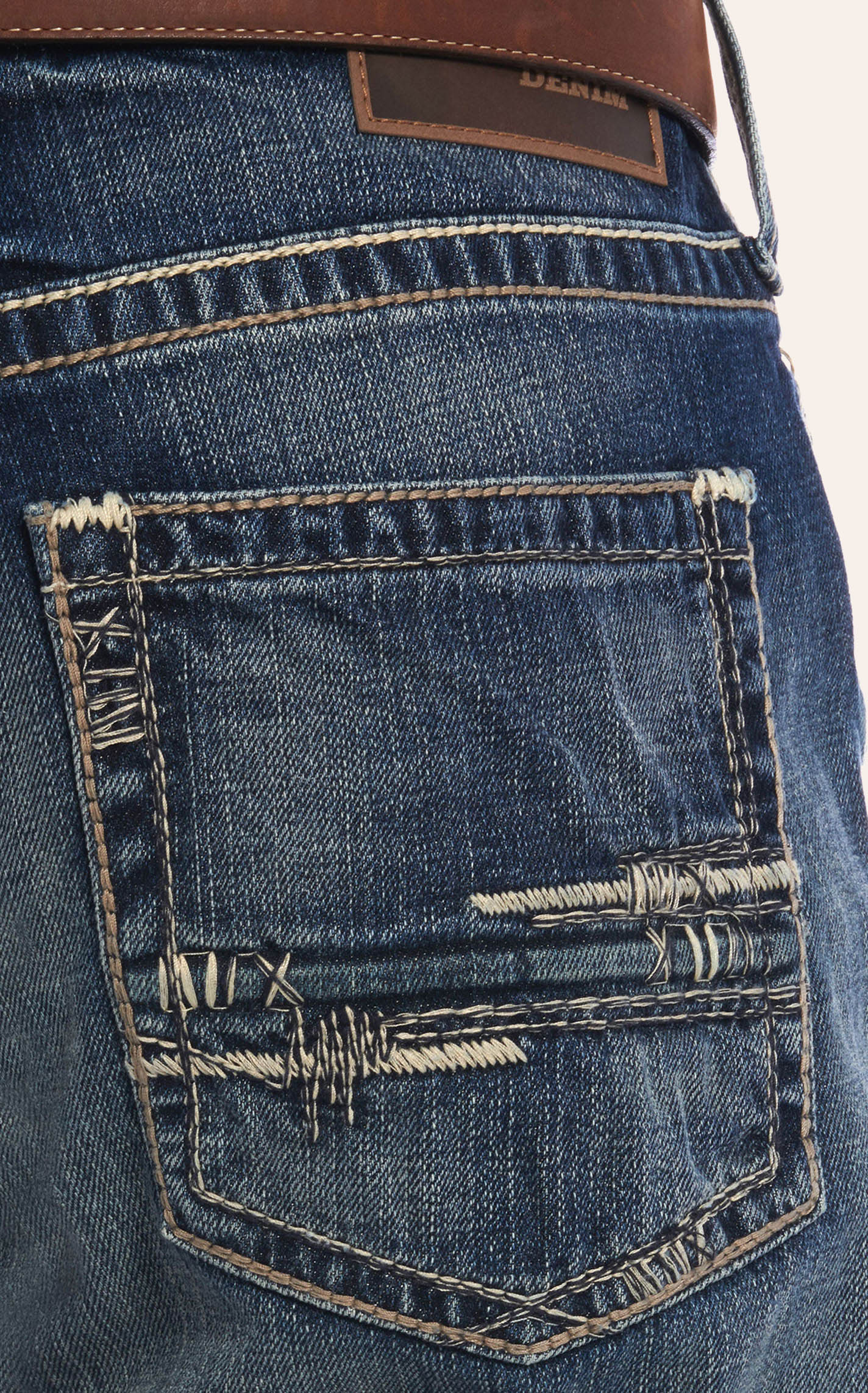 Ariat Men's M5 Medium Wash Slim Fit Straight Leg Stretch Jeans (42-44) Big & Tall Sizes