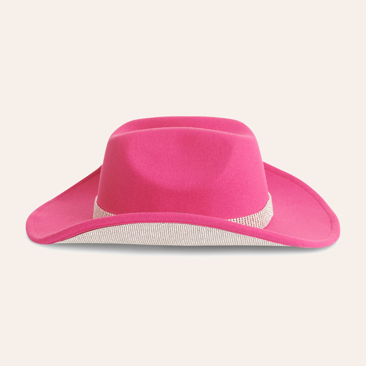 Girlie Girl Originals Women's Pink with Rhinestones Wool Cowboy Hat