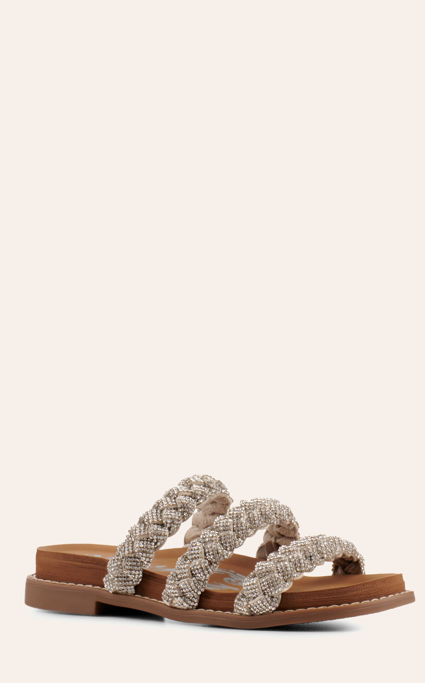 Very G Women's Stacia Triple Bling Braided Straps Sandal