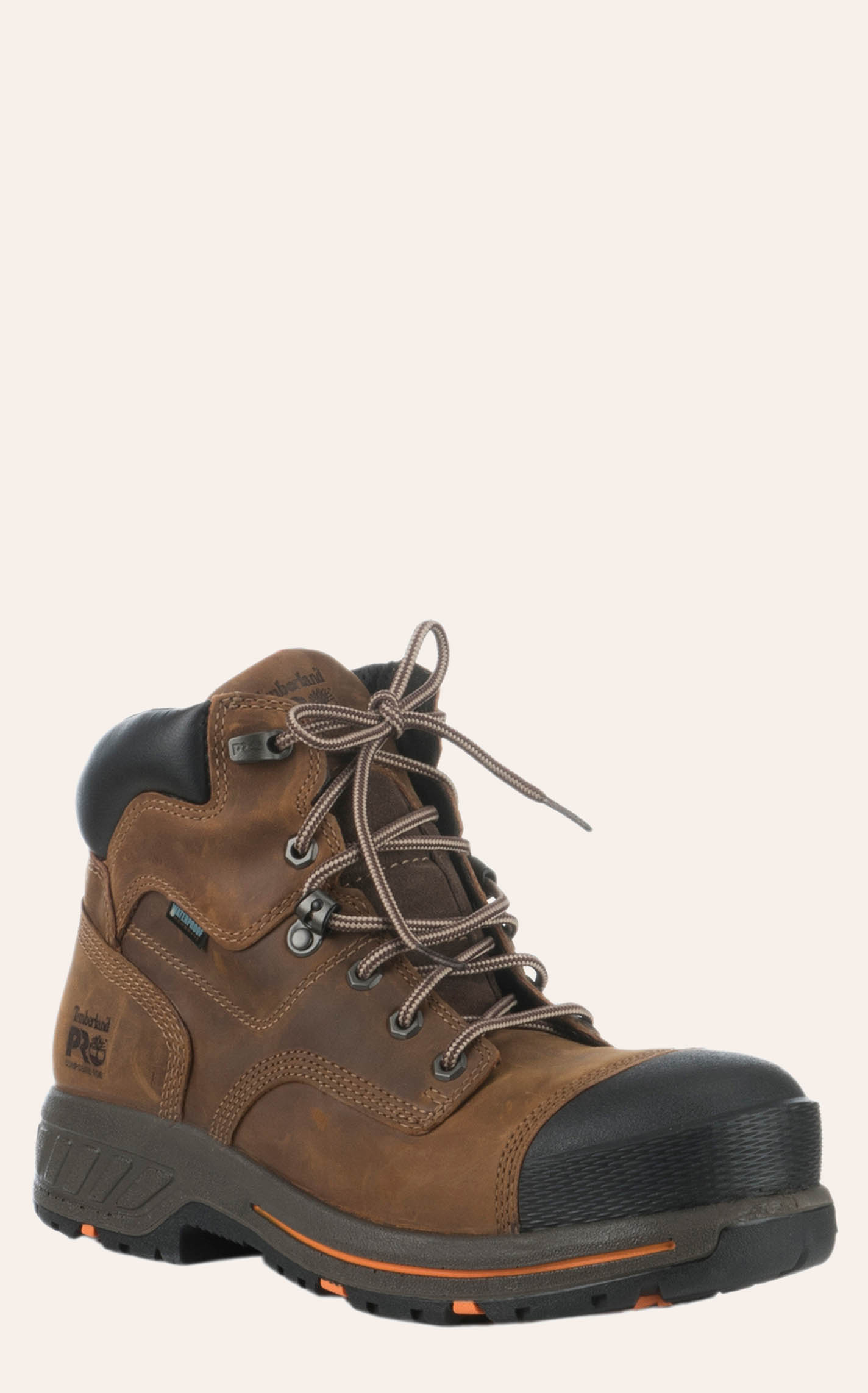 Timberland PRO Men's Helix HD Brown Round Composite Toe Lace Up Work Boot