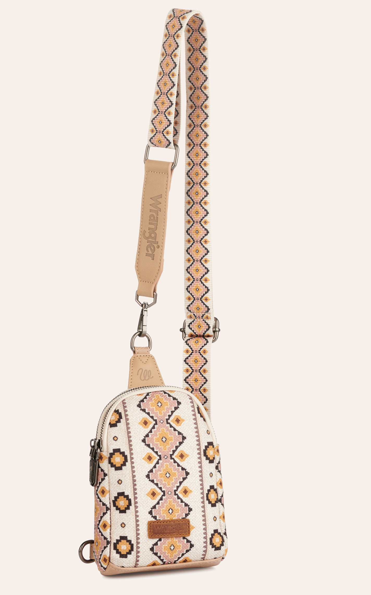 Wrangler Cream & Colorful Aztec Sling Bag