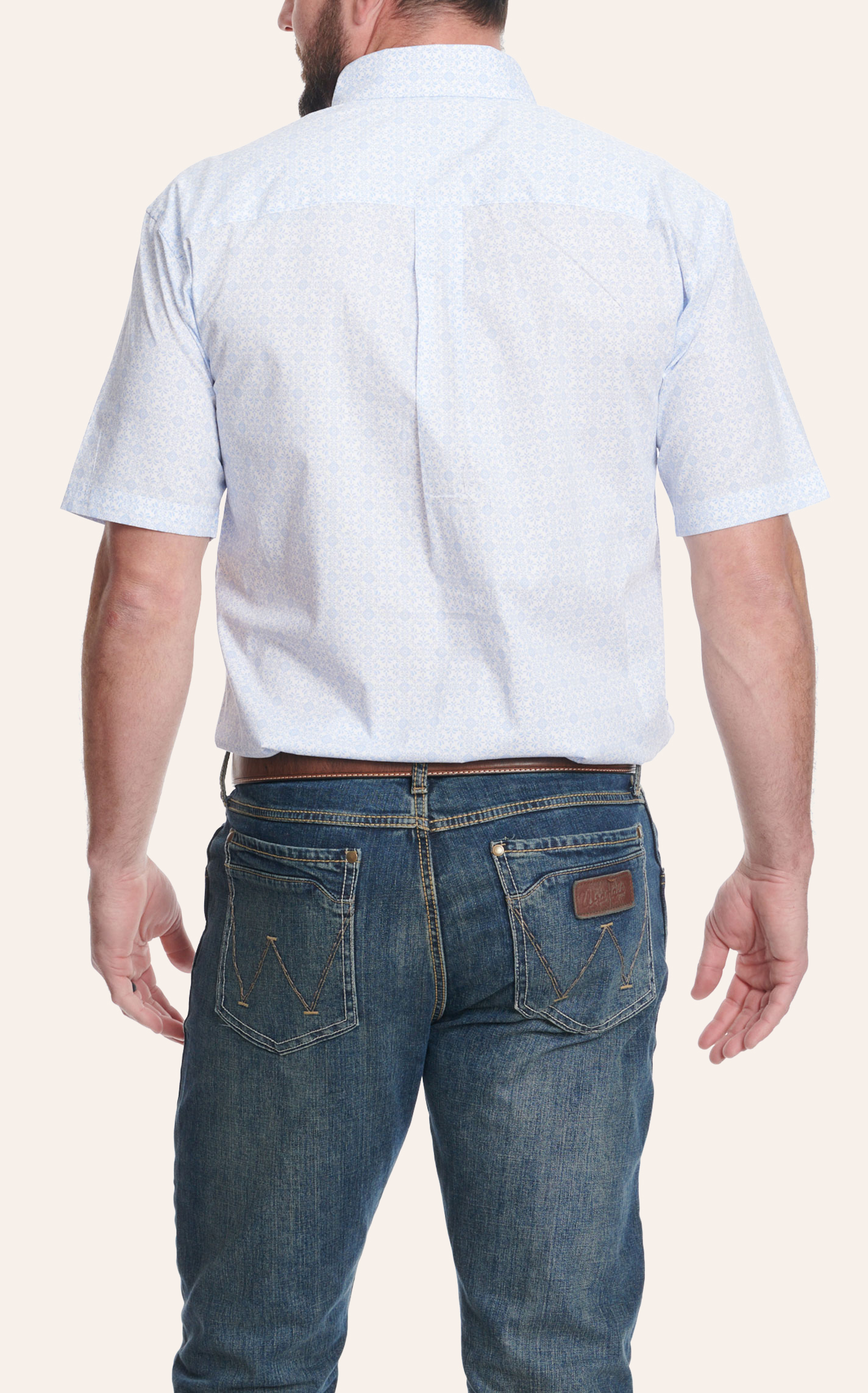 Wrangler Men's George Strait Collection Cornflower Blue Floral Western ...