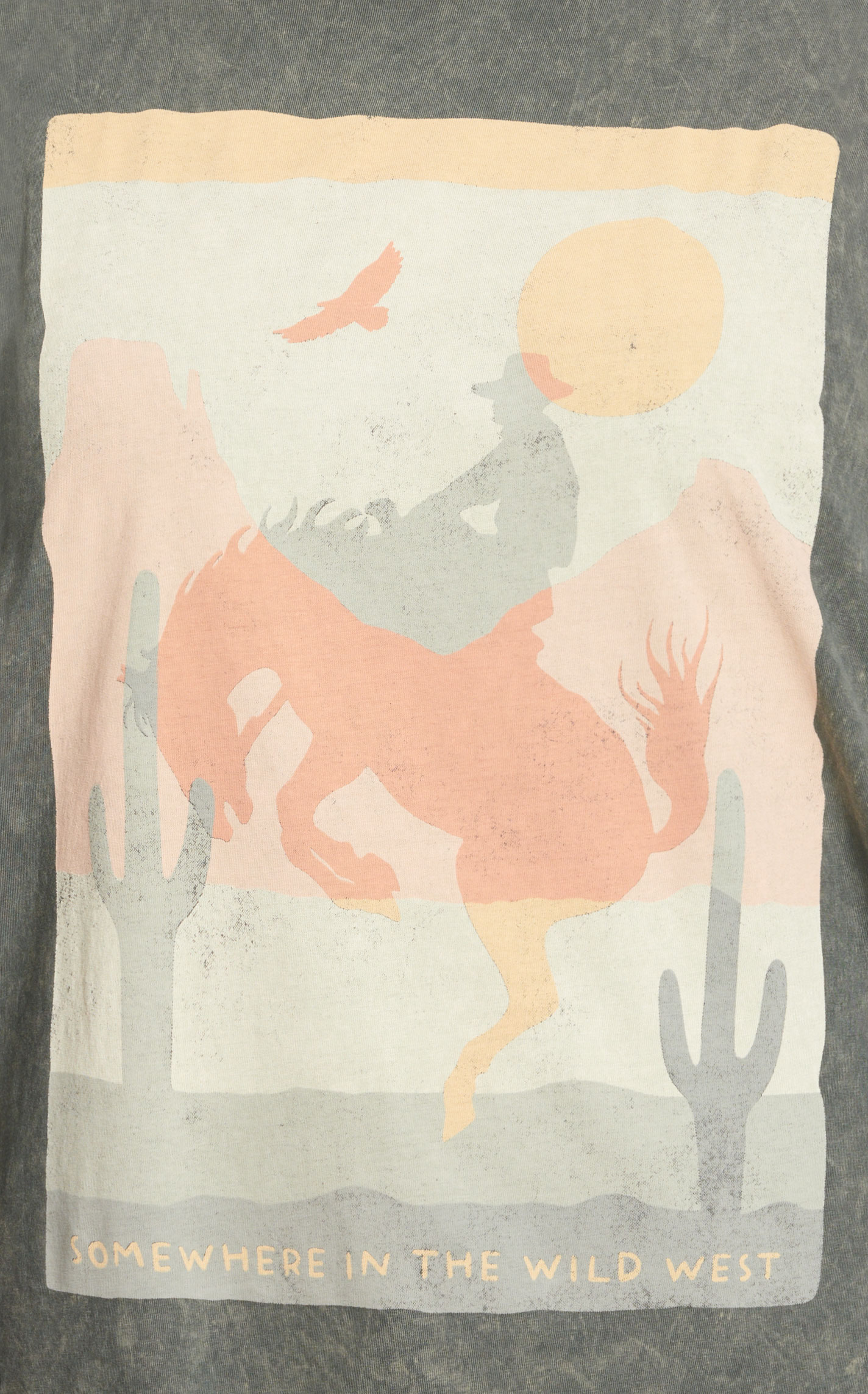 Lotus Fashion Women's Stone Bronc & Rider Graphic T-Shirt - Plus Sizes