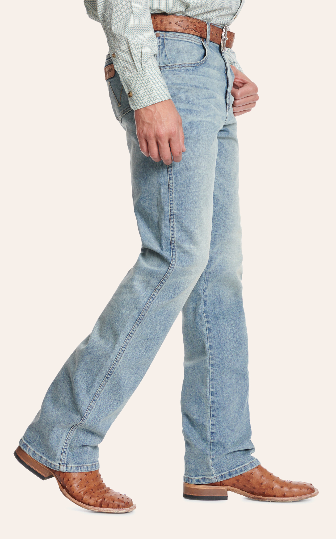 Wrangler Retro Men's WRT20 Light Wash Skyway Relaxed Boot Cut Jeans - Big & Tall Sizes
