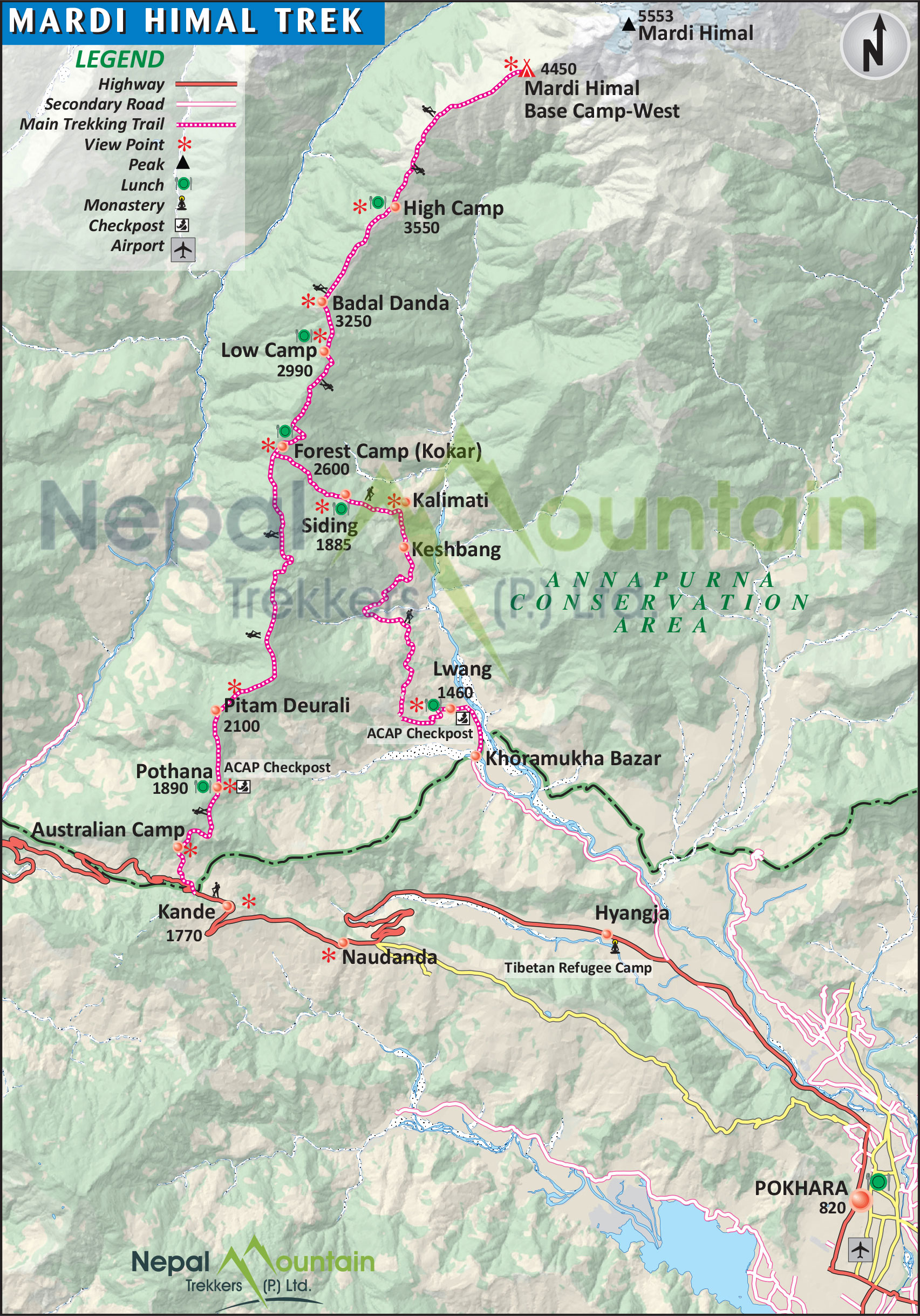 Mardi Himal Trek Itinerary, Cost, Map - Annapurna Region
