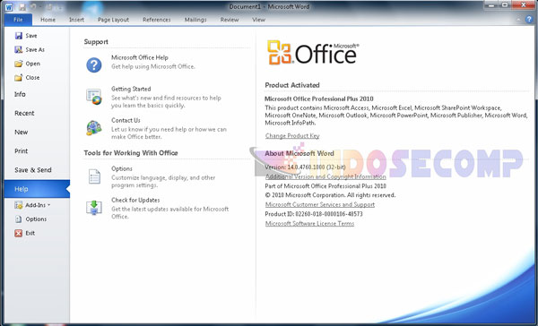 Microsoft Office 2010 Pro Full Activator | Indosecomp
