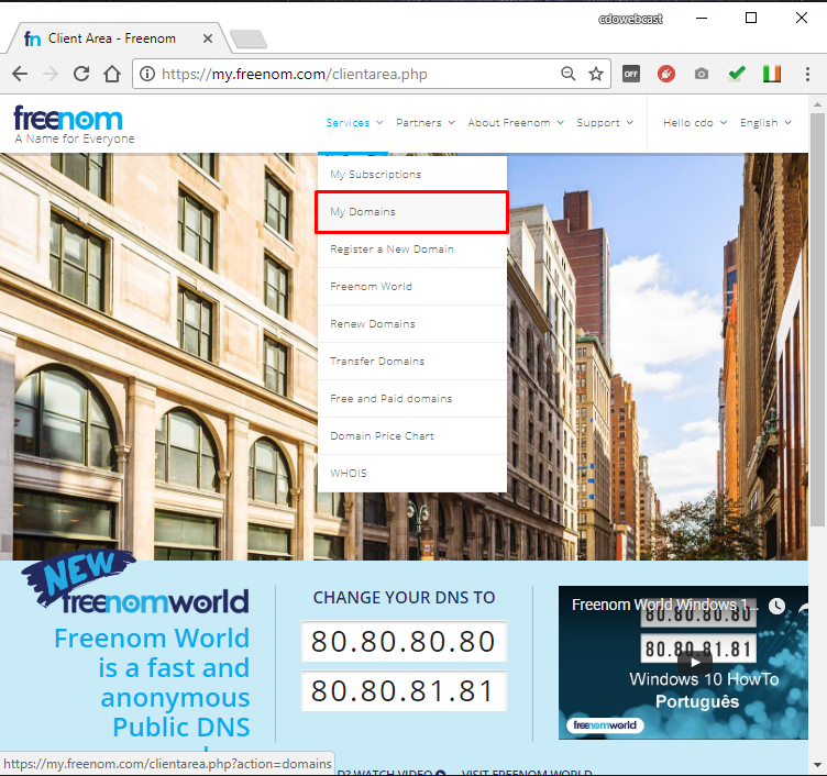 REGISTRAR DOMÍNIO GRÁTIS NO FREENOM.COM - Base de Conhecimento ...