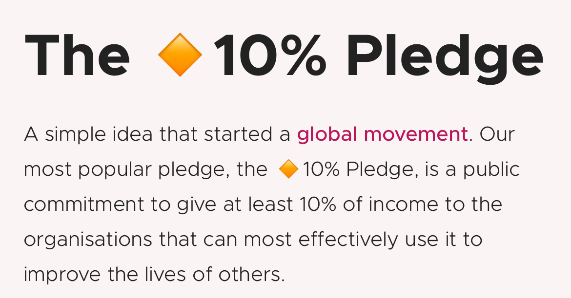 10 Percent Pledge — EA Forum