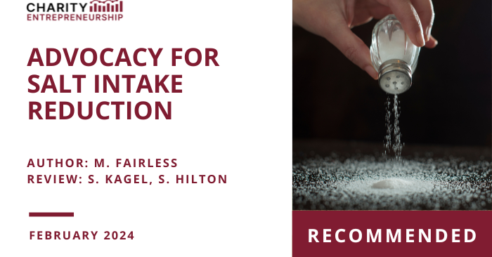 Advocacy for salt intake reduction - AIM top idea 2024 — EA Forum