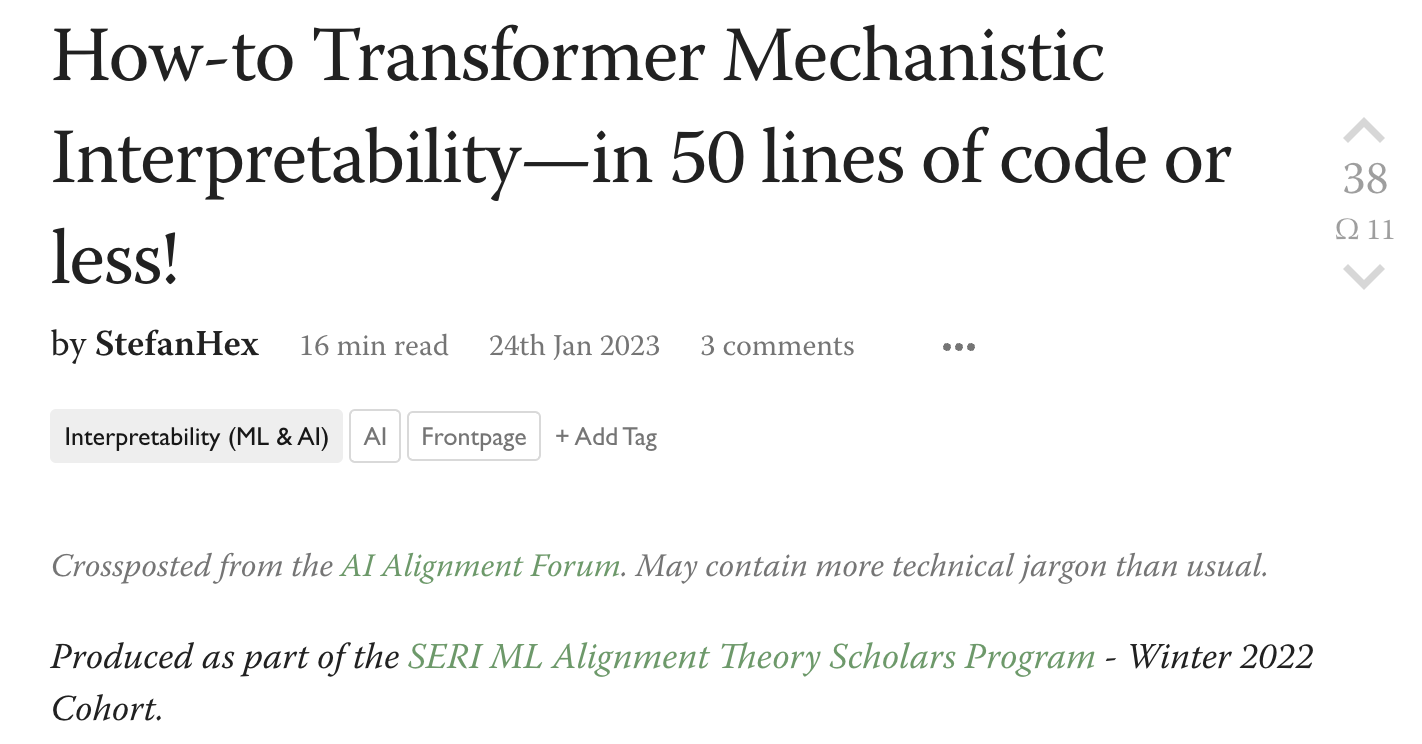 Mechanistic Interpretability Demo — EA Forum Mechanistic Interpretability Demo — EA Forum