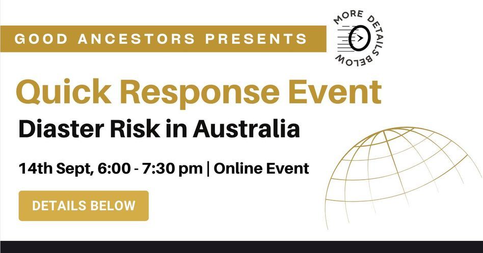 Quick Response Event - Disaster Risk in Australia — EA Forum