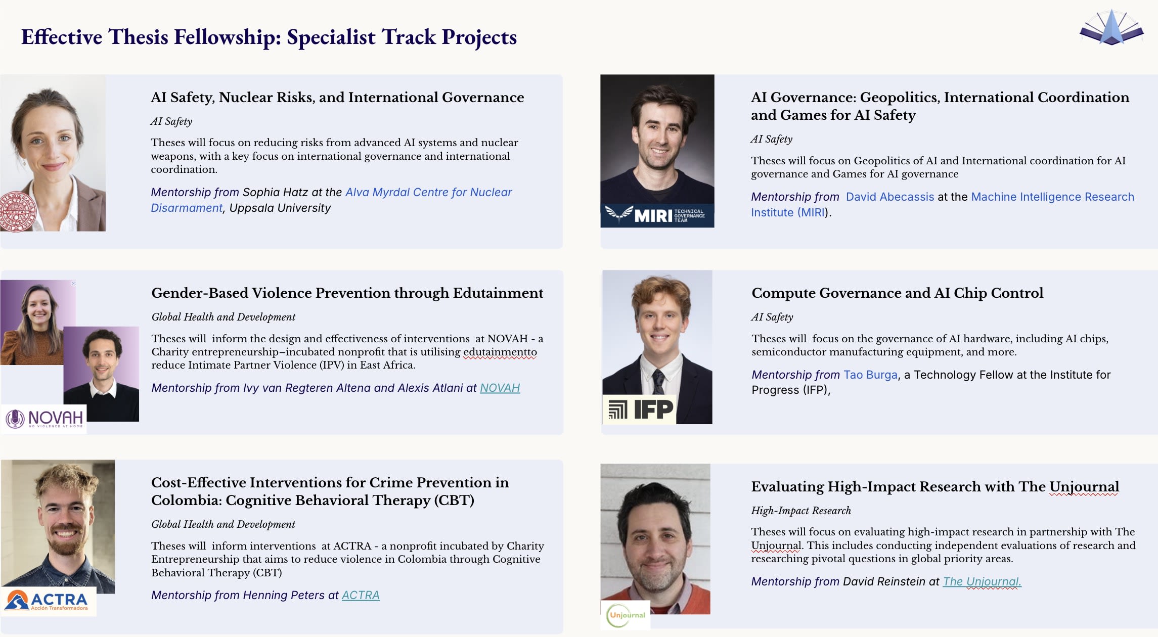 Announcing the Effective Thesis Fellowships — EA Forum