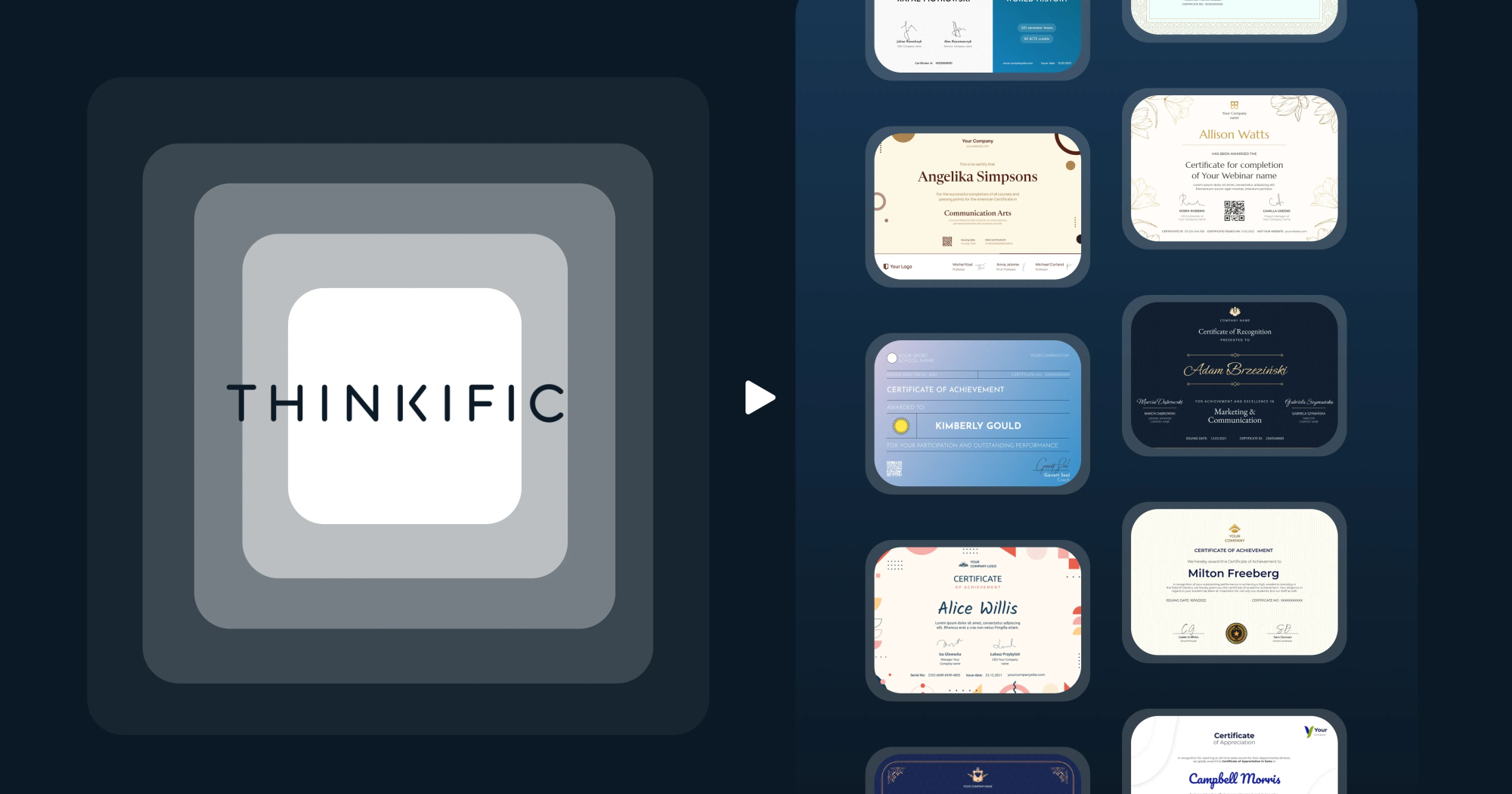 Issue Digital Certificates with Thinkific + Certifier