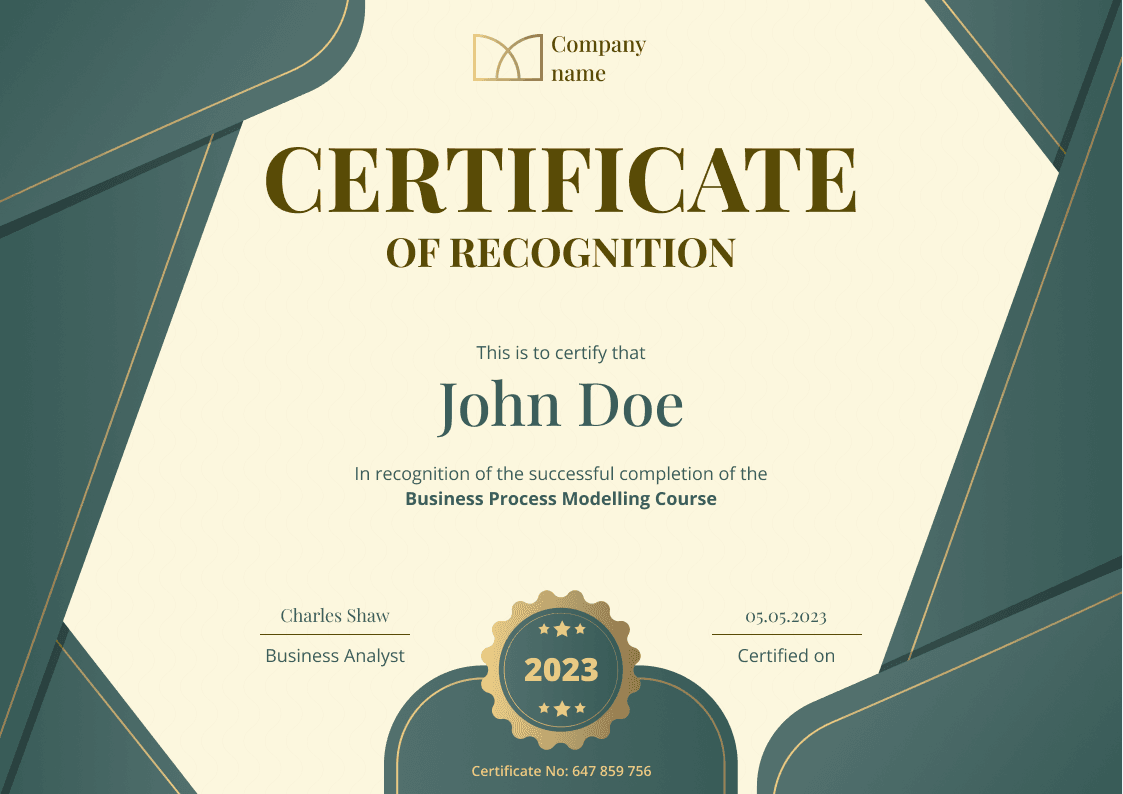 Professional and top-notch certificate of recognition template