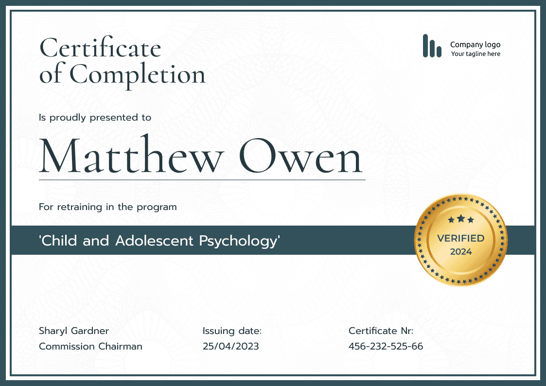 Corporate and professional diploma certificate template