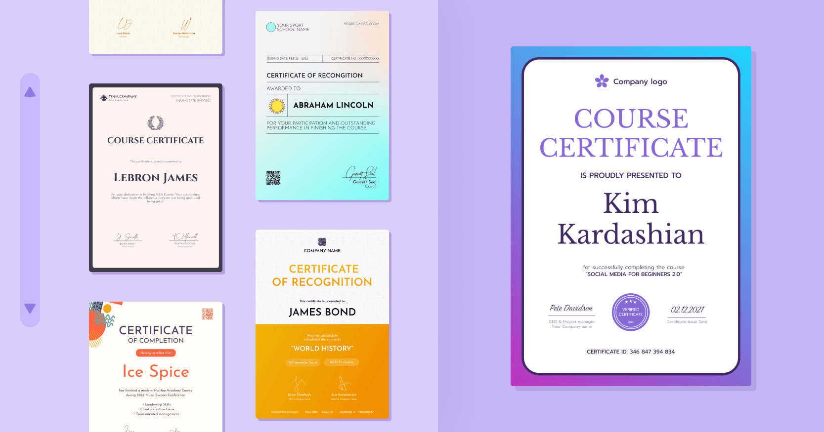 10 Course Certificate Design Inspiration