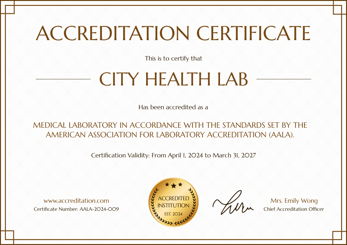 Well-Structured and professional accreditation certificate template