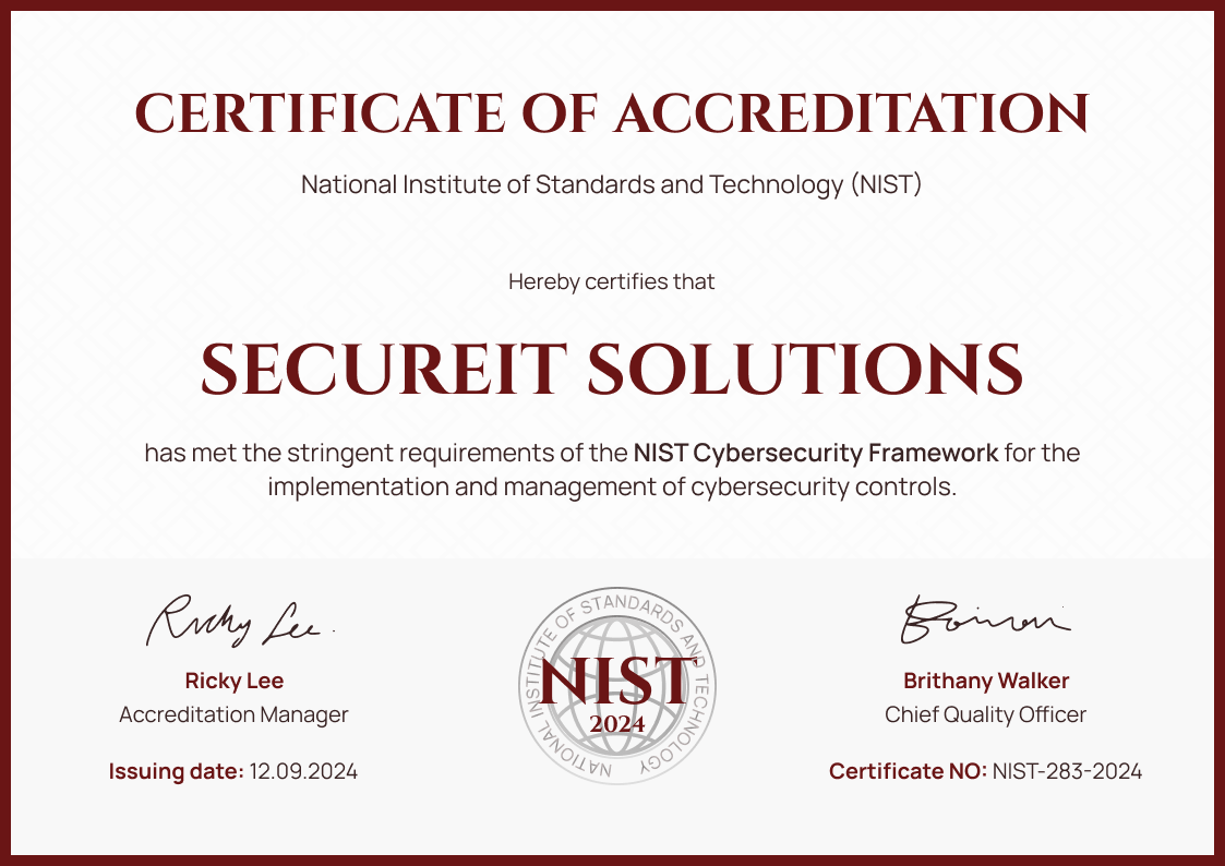 HIgh quality professional accreditation certificate template