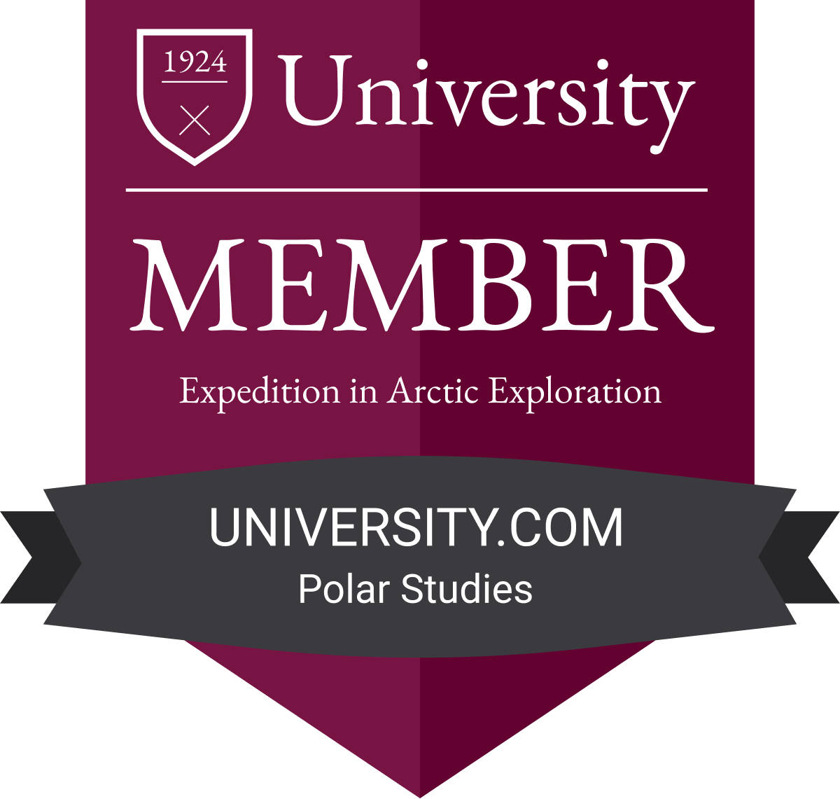 Formal and remarkable red recognition badge template