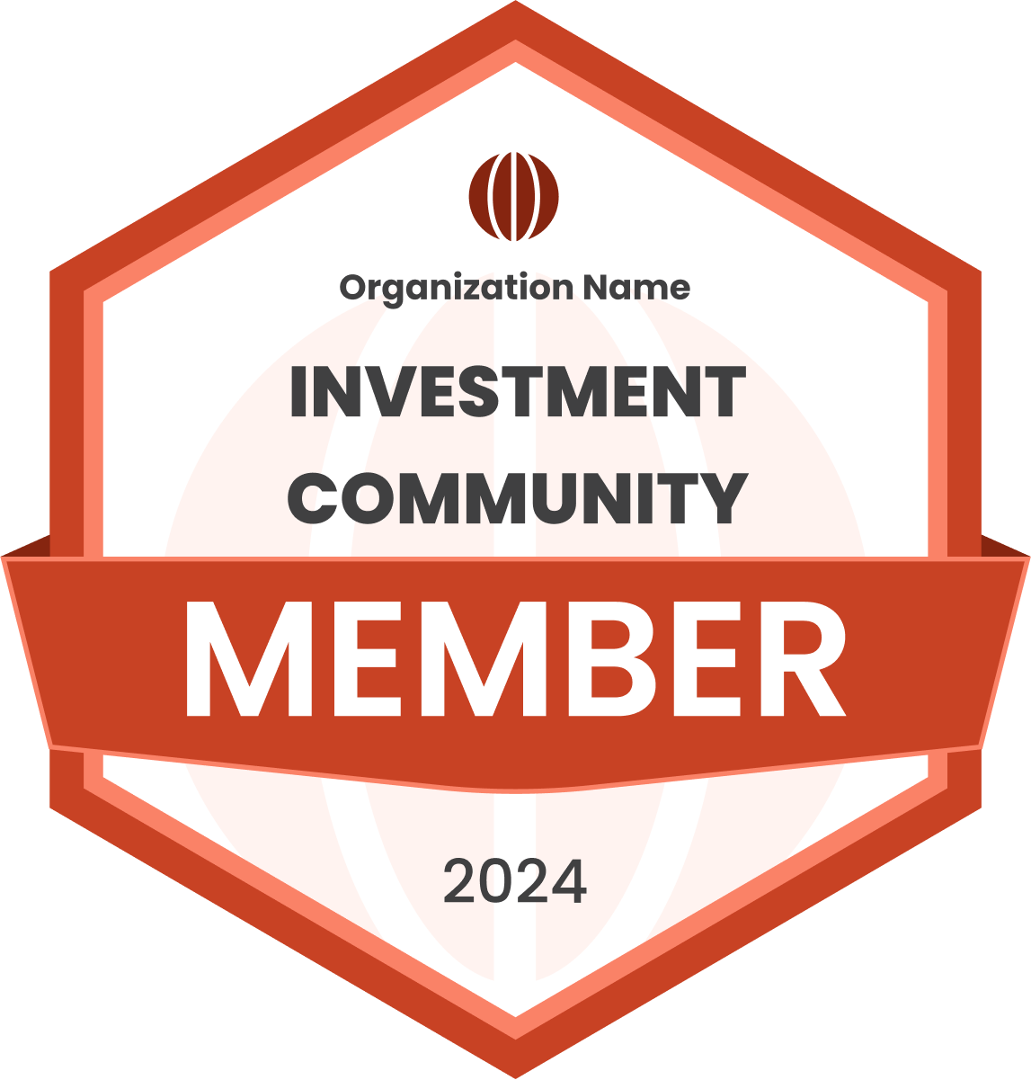 Professional and corporate red recognition badge template