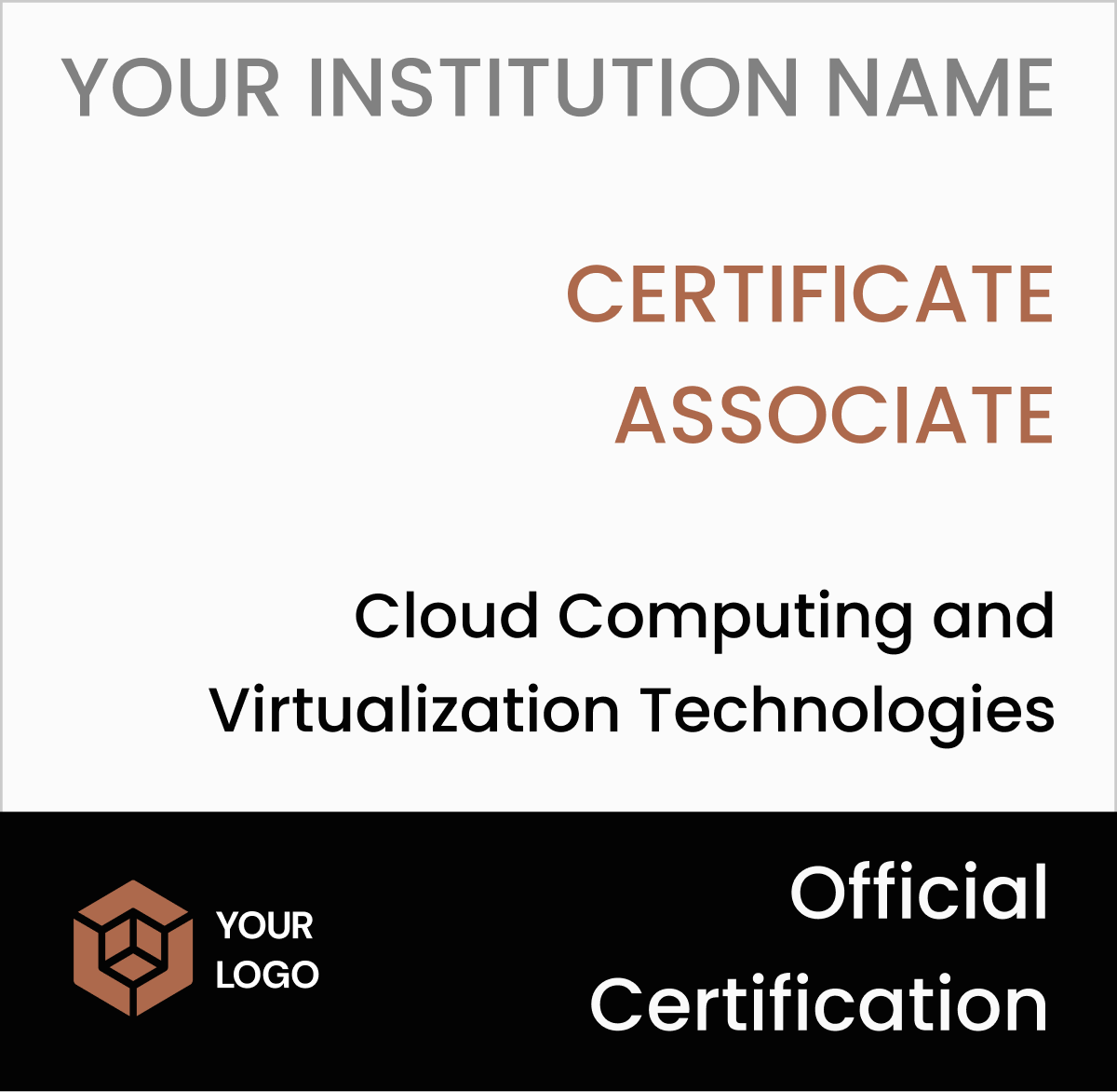 Professional and functional brown achievement badge template