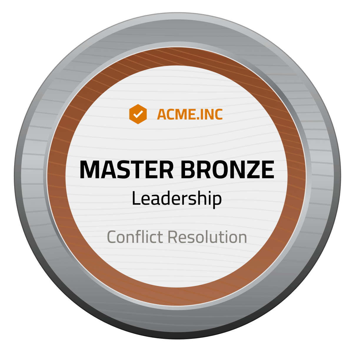 Professional and layered brown achievement badge icon template