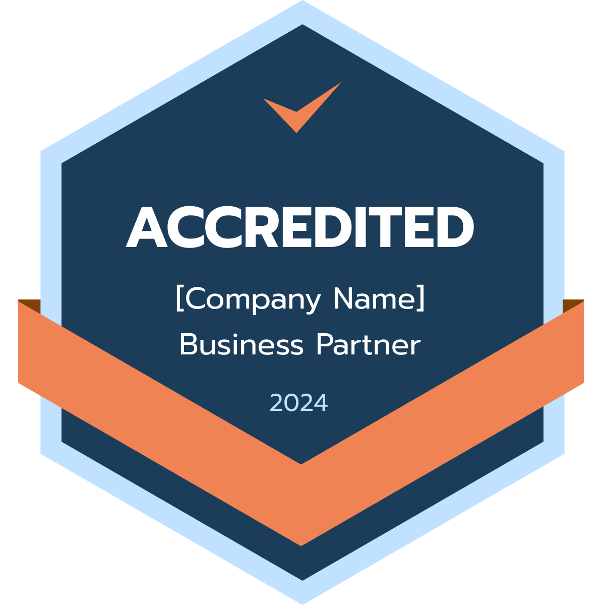 Simple and basic blue course badge template