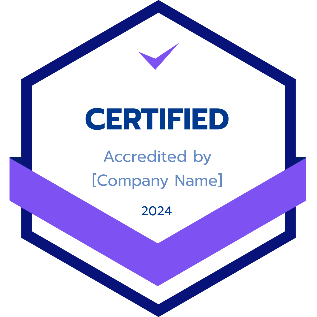 Simple and versatile purple course completion badge template Simple and versatile purple course completion badge template