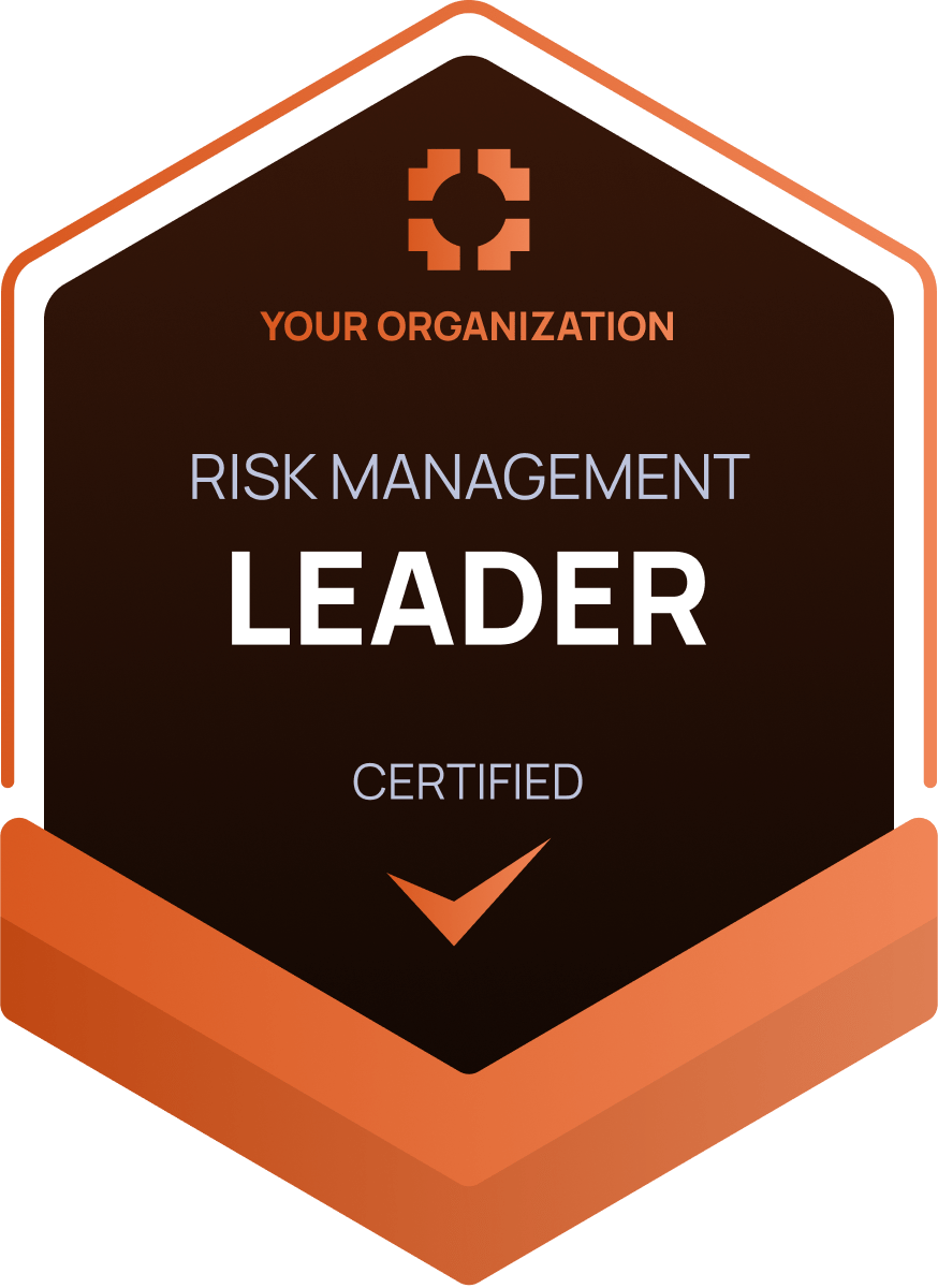 Modern and shade orange completion badge template