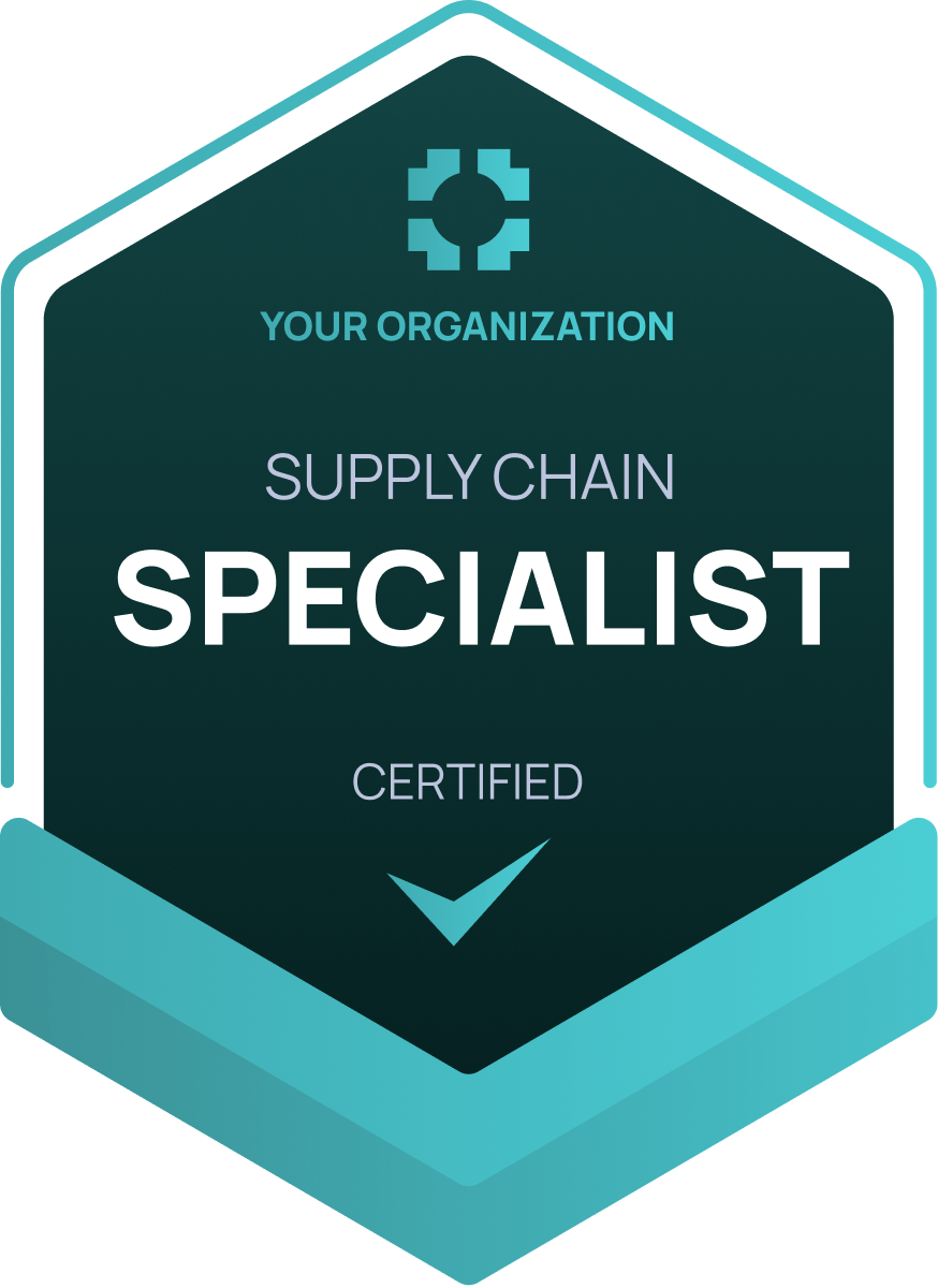 Modern and vibrant green completion badge template