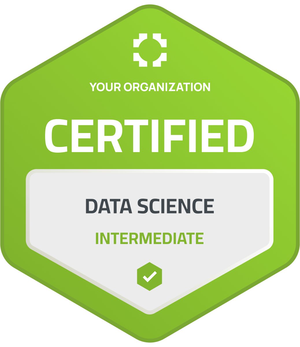 Professional and structured green completion badge template