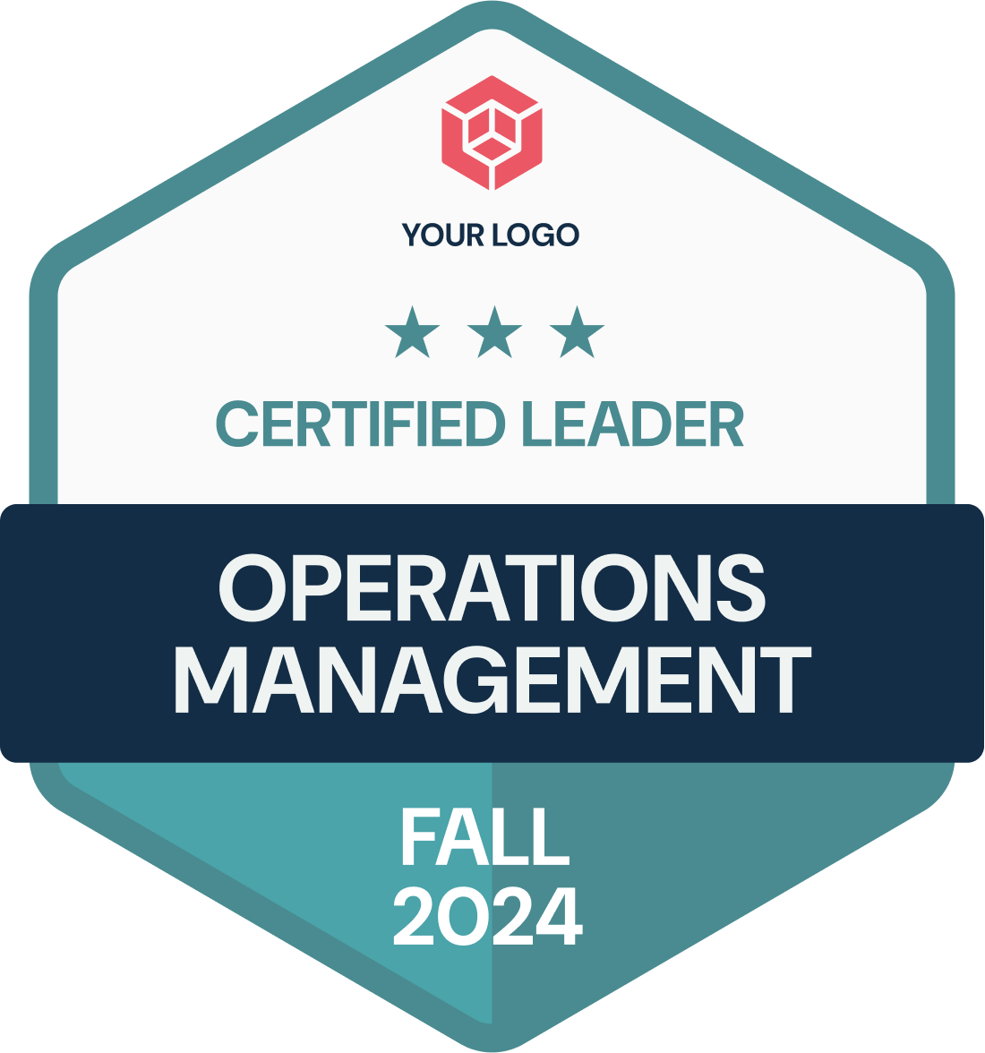 Professional and refined green completion badge template