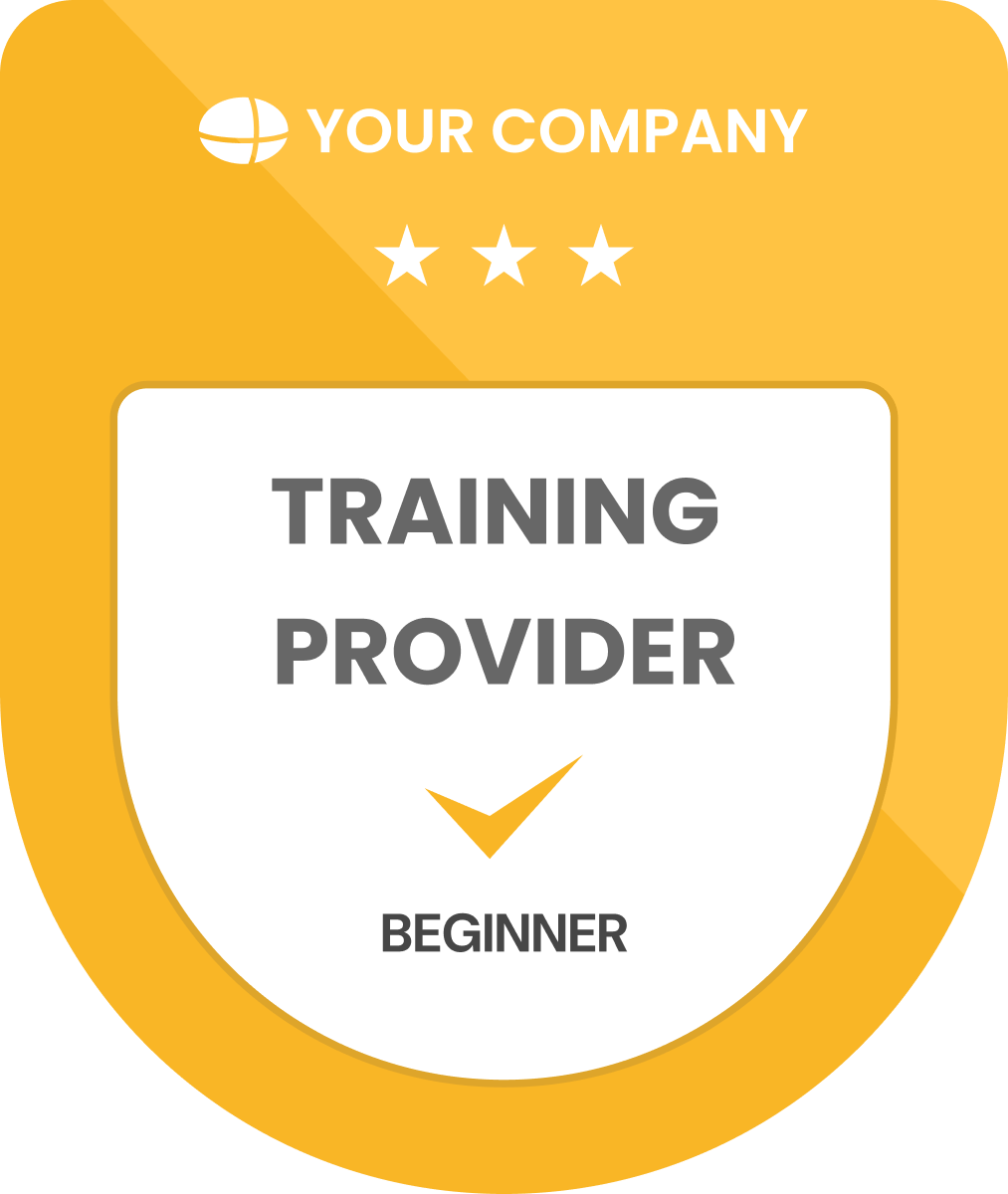 Simple and bright yellow completion badge template