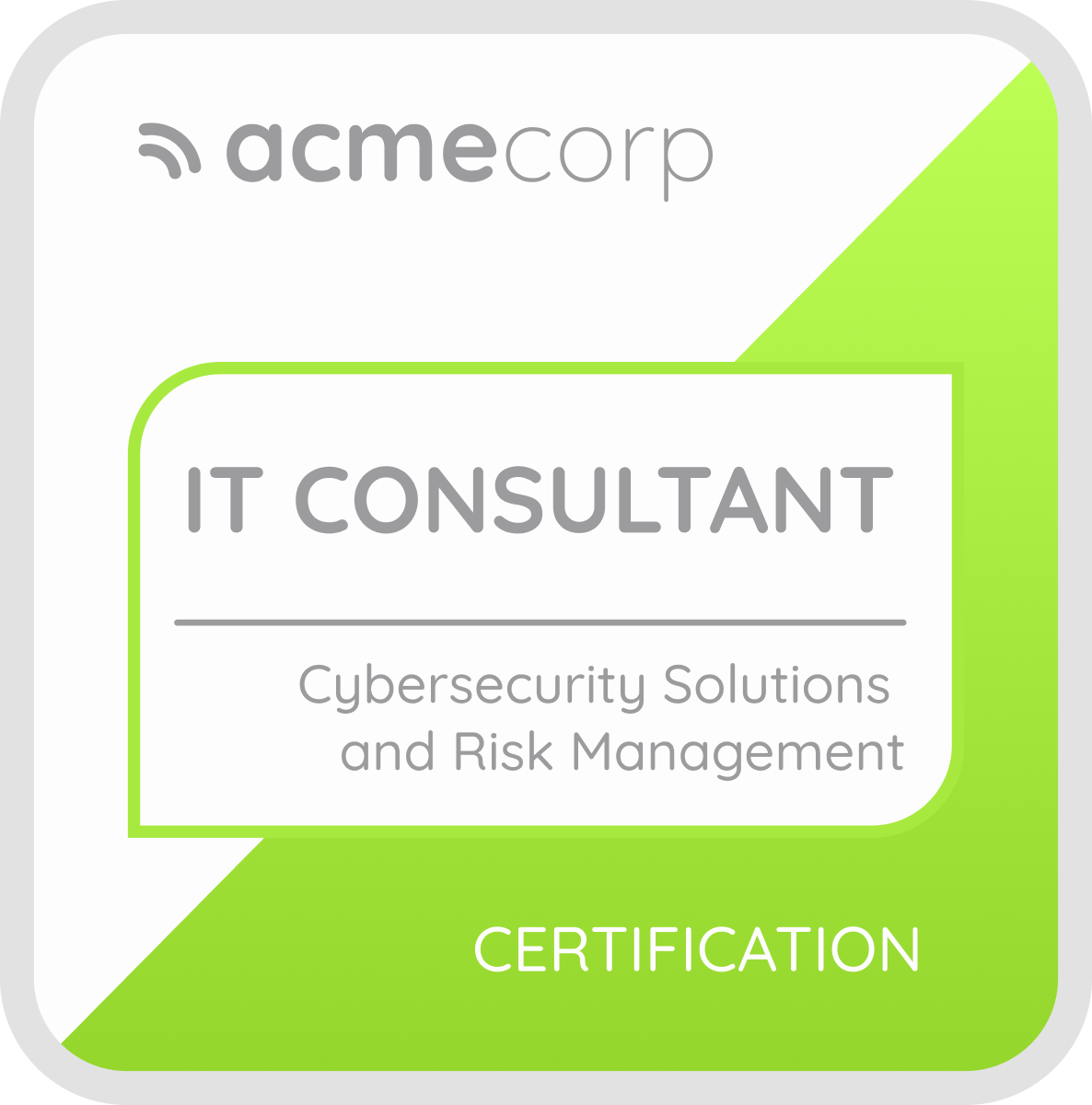 Professional and geometric green training badge template