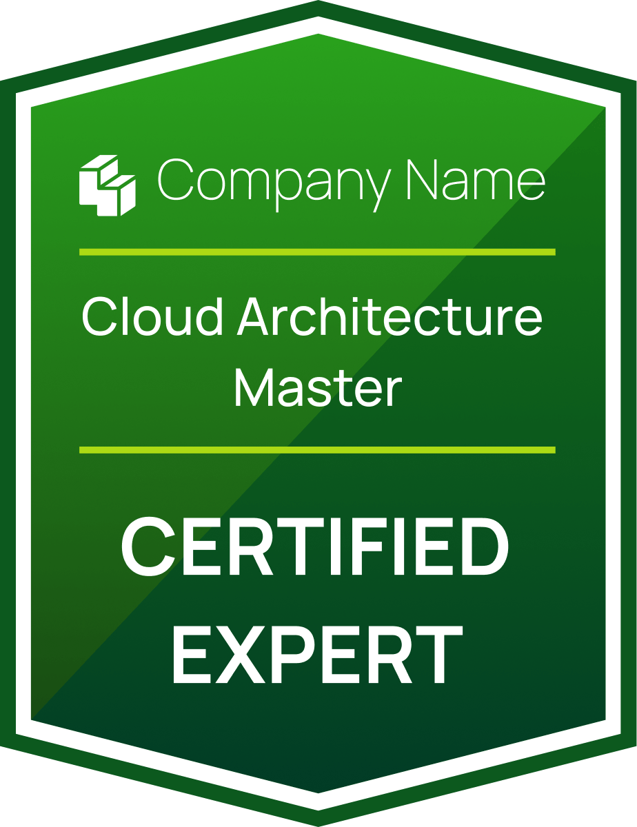 Modern and classic green training badge template