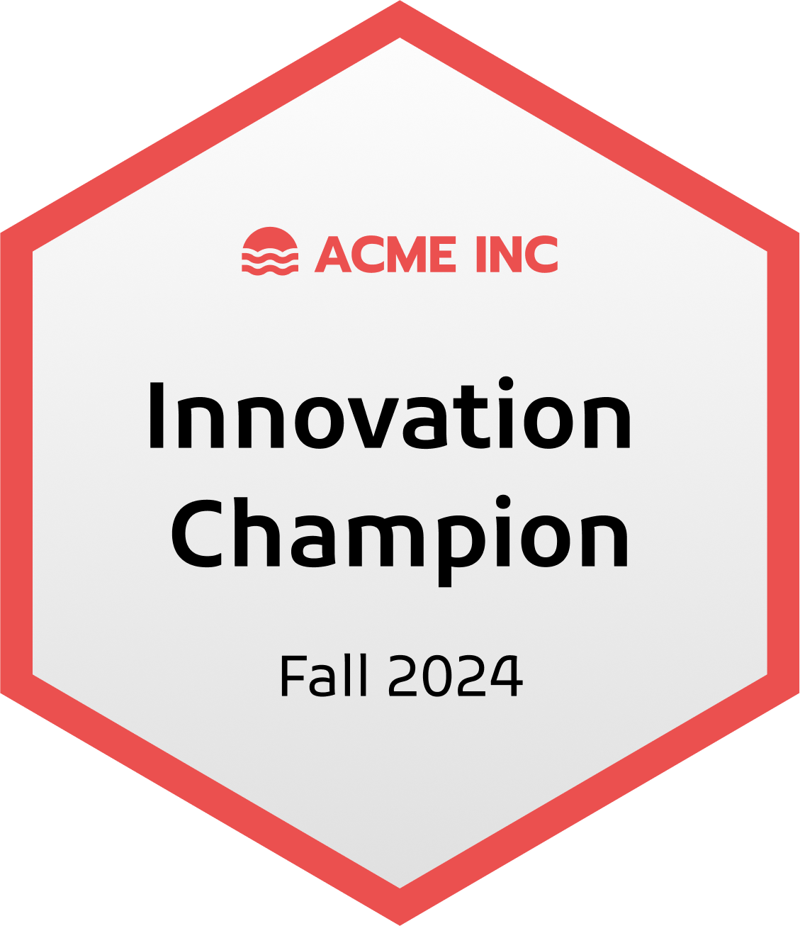 Professional and minimalistic red appreciation badge template