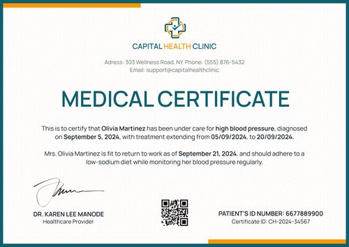 self certification sick note template