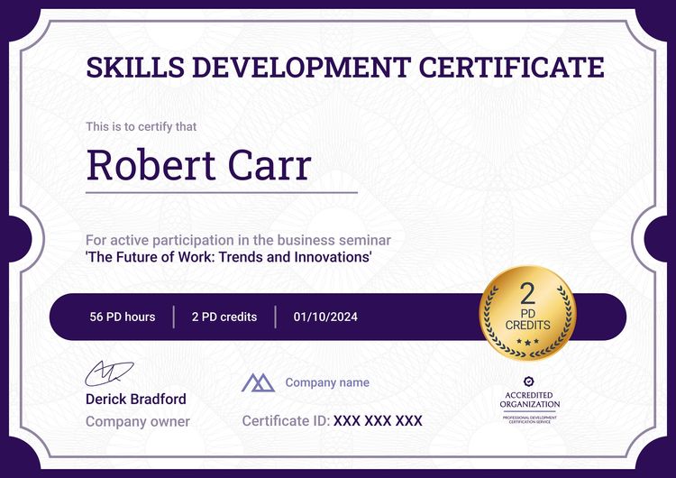 Professional Development Certification