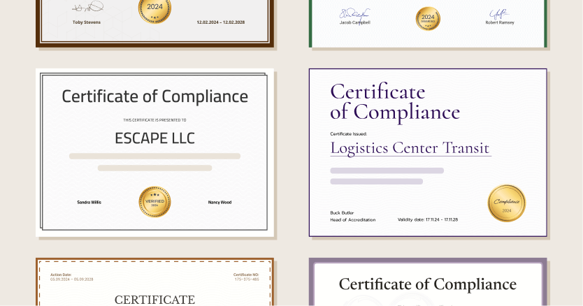 20 Free Compliance Certificate Templates for Figma and MS Word