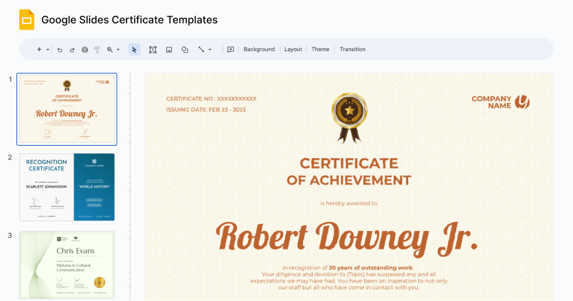 17 Free Google Slides Certificate Templates (Ready to Download)